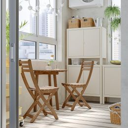 IKEA ASKHOLMEN Wandtisch+2 Klappst&uuml;hle/au&szlig;en
