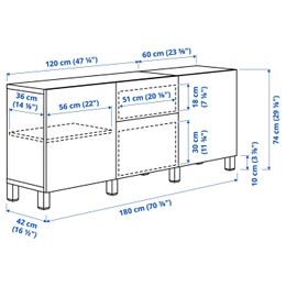 IKEA BEST&Aring; Aufbewahrung mit Schubladen