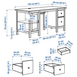 IKEA HEMNES Schreibtisch