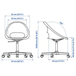 IKEA ELDBERGET / MALSK&Auml;R Drehstuhl + Kissen