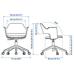 IKEA FJ&Auml;LLBERGET Konferenzstuhl mit Rollen