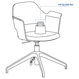 IKEA FJ&Auml;LLBERGET Konferenzstuhl mit Rollen