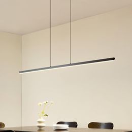LUCANDE LED-H&auml;ngelampe Solvar, 158 cm, schwarz, CCT, dimmbar