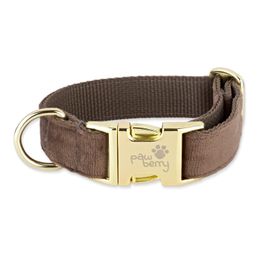 pawberry Hundehalsband Valencia braun M (30 - 50 cm)