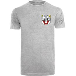 F4NT4STIC T-Shirt 'Looney Tunes Bugs Bunny Face' Herren Gr&ouml;&szlig;e L graumeliert / rot / schwarz / wei&szlig;