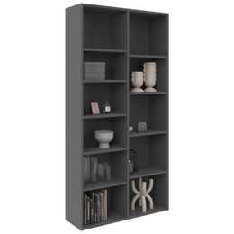 Boxxx Regal, Anthrazit, Holzwerkstoff, 9 F&auml;cher, 80x160x26 cm, stehend, Wohnzimmer, Regale, B&uuml;cherregale