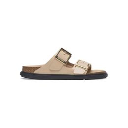 Birkenstock Leder-Pantoletten "Arizona" in Beige - 20% | Größe 41 | Damen-pantoletten