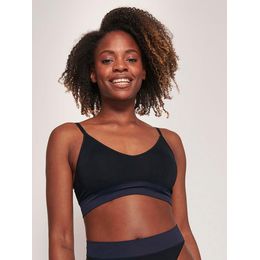 Sloggi Bustier in Schwarz/ Dunkelblau - 62% | Größe S | Damen-bhs