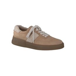 Paul Green Leder-Sneakers in Beige - 44% | Größe 40 | Damen-schnuerschuhe