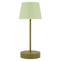 REMEMBER LED-Tischleuchte "Oscar" in Grün/ Khaki - (H)33,5 x Ø 14,5 cm - 29% | Tischleuchten