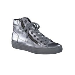 Paul Green Leder-Sneakers in Silber - 45% | Größe 40,5 | Damen-stiefel