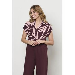 &Co Woman Bluse "Valetta" in Bordeaux/ Rosa - 55% | Gr&ouml;&szlig;e S | Damen-blusen