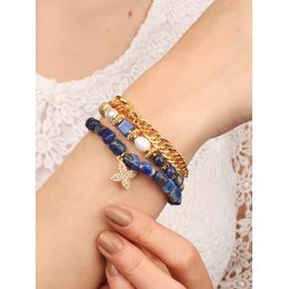 L'Atelier de Gaia Vergold. Armkette mit Edelsteinen - 72% | Schmuck