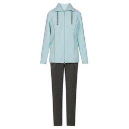 R&ouml;sch R&ouml;sch 2tlg. Outfit in Hellblau/ Schwarz - 71% | Gr&ouml;&szlig;e 38 | Damen-sweatshirts-jacken