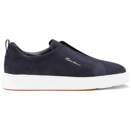 Santoni Low-Top Sneaker - Men's suede sneaker - Gr. UK_5_5 - in Wei&szlig; - f&uuml;r Damen