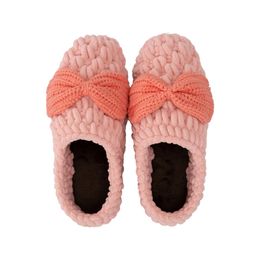 Uzurii Slipper & Pantoletten - slipper Fluffy Pink Bow - Gr. 37 (EU) - in Gold - f&uuml;r Damen