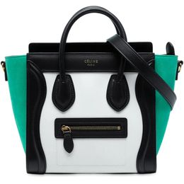 C&eacute;line Celine Hobo Bags - Nano Tricolor Leather Luggage Tote - Gr. unisize - in Wei&szlig; - f&uuml;r Damen