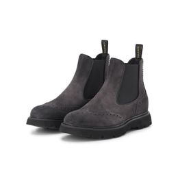 Doucals Doucal's Low-Top Sneaker - Wingtip-Boots aus Veloursleder - Gr. 42 (EU) - in Dunkelgrau - f&uuml;r Damen