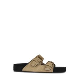 Isabel Marant Sandalen - Beige Suede Sandals With Decorative Buckles - Gr. 37 (EU) - in Beige - f&uuml;r Damen