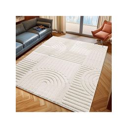 Conceptum Hypnose Kurzflor-Teppich ''Art 1121'' in Creme - 63% | Größe 140x200 cm |
