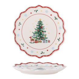 Bloomingville Brotteller ''Naive'' in Creme/ Rot/ Gr&uuml;n - &Oslash; 17 cm - 10% | Gedeckter-tisch