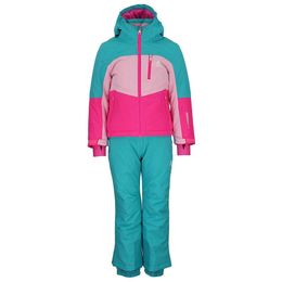 Peak Mountain 2tlg. Ski-/ Snowboardoutfit "Fabiola" in T&uuml;rkis/ Pink - 83% | Gr&ouml;&szlig;e 104 | Kinder-outdoor-jacken