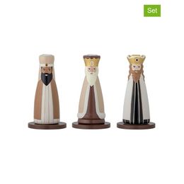 Bloomingville 3er-Set: Kerzenständer ''Betiel'' in Beige/ Braun - (H)10,5 x Ø 6 cm - 36% | Kerzen-vasen