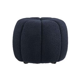 House Nordic Pouf "Paisley" in Dunkelblau - (H)38 x Ø 48 cm - 40% | Sitzmoebel