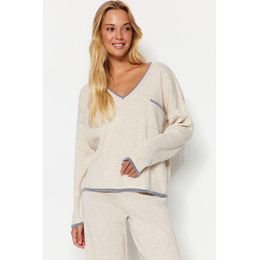 Trendyol 2tlg. Outfit in Sand - 67% | Gr&ouml;&szlig;e L | Damen-pullover-cardigans