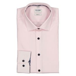 OLYMP Hemd "Level 5" - Body fit - in Rosa - 64% | Gr&ouml;&szlig;e 41 | Herren-plussize