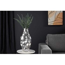 Riess Ambiente Elegante Vase ORGANIC ORIENT 45cm silber Hammerschlag Design Riess-Ambiente oval Boheme Glamour Orientalisch Shabby