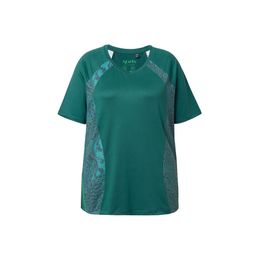 Ulla Popken Shirt Damen Gr&ouml;&szlig;e L/XL pastellblau / dunkelgr&uuml;n