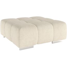 Hocker COTTA "Orion", ivory, B:103cm H:42cm T:103cm, 100% Polyester, Hocker, Hocker