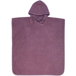 Wörner Badeponcho WÖRNER "Badeponcho Uni" Gr. M, mauve, L:80cm, Baumwolle, Hausmäntel, maschinenwaschbar, trocknergeeignet