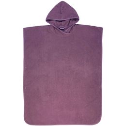 Wörner Badeponcho WÖRNER "Badeponcho Uni" Gr. L, mauve, L:100cm, Baumwolle, Hausmäntel, maschinenwaschbar, trocknergeeignet