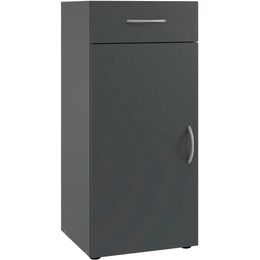 Kombikommode wimex "Multiraumkonzept", grau (grafit), B:50cm H:98cm T:40cm, Holzwerkstoff, Spanplatte, Sideboards, Kombikommode, Schubk&auml;sten auf Metallschienen