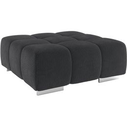 Hocker COTTA "Orion", charcoal, B:103cm H:42cm T:103cm, 100% Polyester, Hocker, Hocker