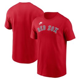 T-Shirt Nike "Nike Shirt Boston Red Sox Nike Cooperstown Wordmark", Damen, Gr. L, rot, 100% Baumwolle, Shirts T-Shirt