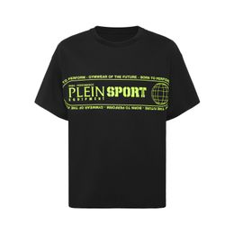 T-Shirt Plein Sport "Logo", Jungen, Gr. S, 0227, schwarz, grünfluo, Obermaterial: 100% Baumwolle, Shirts T-Shirt
