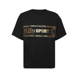T-Shirt Plein Sport "Logo", Jungen, Gr. S, 0293, schwarz, lightgold, Obermaterial: 100% Baumwolle, Shirts T-Shirt