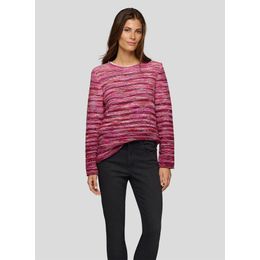 Strickpullover Rabe "Pullover", Damen, Gr. 38, pink, 57%Polyacryl, 43%Baumwolle, geringelt, tailliert, gerader Abschluss, Pullover Strickpullover