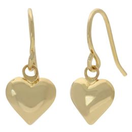 Firetti Paar Ohrhaken &raquo;Schmuck Geschenk Silber 925 Ohrschmuck Ohrringe Herz&laquo; gelbgoldfarben Romantische Ohrstecker mit schlichtem Design