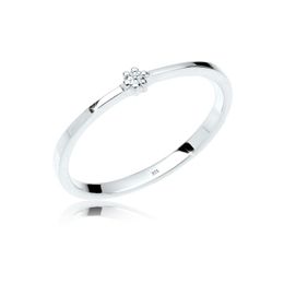 Elli DIAMONDS Verlobungsring &raquo;Verlobungsring Diamant 925er Sterling Silber&laquo; Wei&szlig; 54 mm Diamant Ring aus 925er Sterling Silber