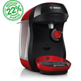 TASSIMO Kapselmaschine »happy friendly TAS103E, über 70 Getränke, platzsparend« geeignet für alle Tassen, Wassertank 0, 7 L, schwarz/rot Just Red