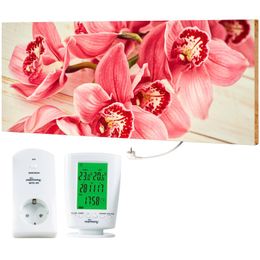 Marmony Infrarotheizung »MOTIV-Heizkörper "Pink Orchidee", 800 Watt« Komplett-Set Naturstein oder Marmor