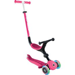 Globber Tretroller »GO-UP ACTIVE LIGHTS mit Leuchtrollen« fucsia pink