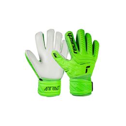 Reusch Kinder Torwarthandschuhe "Attrakt Grip Finger Junior"gr&uuml;n, Gr. 5, 30% Polyester, 25% Elastodien, 9% Polypropylen, 6% Elasthan, Handschuhe