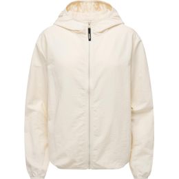 Outdoorjacke Ragwear "Vinzie B", Damen, Gr. L (40), beige (ecru), 100% Nylon, l&auml;ssig geschnitten h&uuml;ftlang, &Auml;rmel ohne &Auml;rmelschlitz elastischer Bund mit Gummizug, Jacken Outdoorjacke, Leichte &Uuml;bergangsjacke mit Kapuze