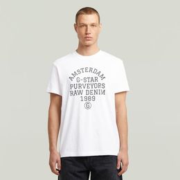 G-Star Raw G-Star Damen G-STAR T-Shirt &raquo;Purveyors&laquo; mit Rundhals, Frontprint XXL