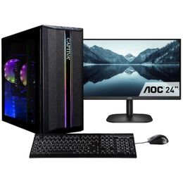 Captiva Business-PC-Komplettsystem &raquo;Power Starter R80-007 TFT Bundle&laquo; 60,50 &prime;&prime; AMD Ryzen 5 AMD 32 GB RAM 1.000 GB SSD schwarz Windows 11 Home 64-bit